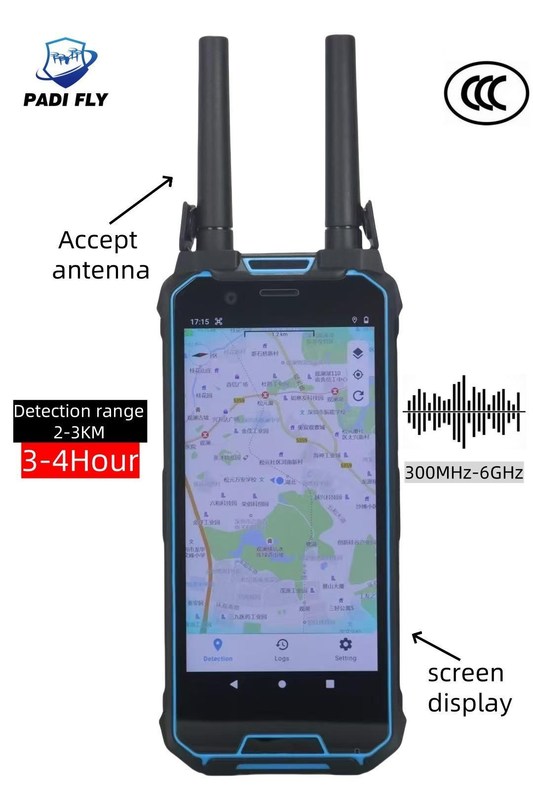 Handheld Detection Range1-3km Ultra Wide Full-Bands 100MHz-6GHz Mobile ...